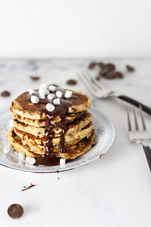 Healthy S'more Pancakes - Jar Of Lemons