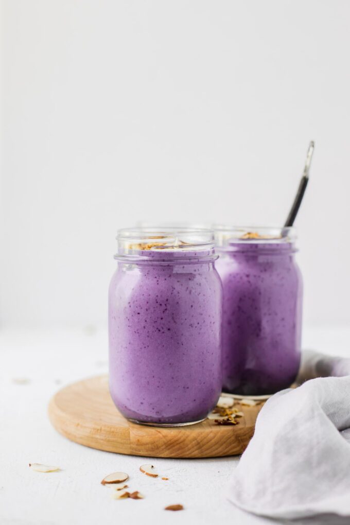 Blueberry Vanilla Protein Shake Recipe - Jar of Lemons