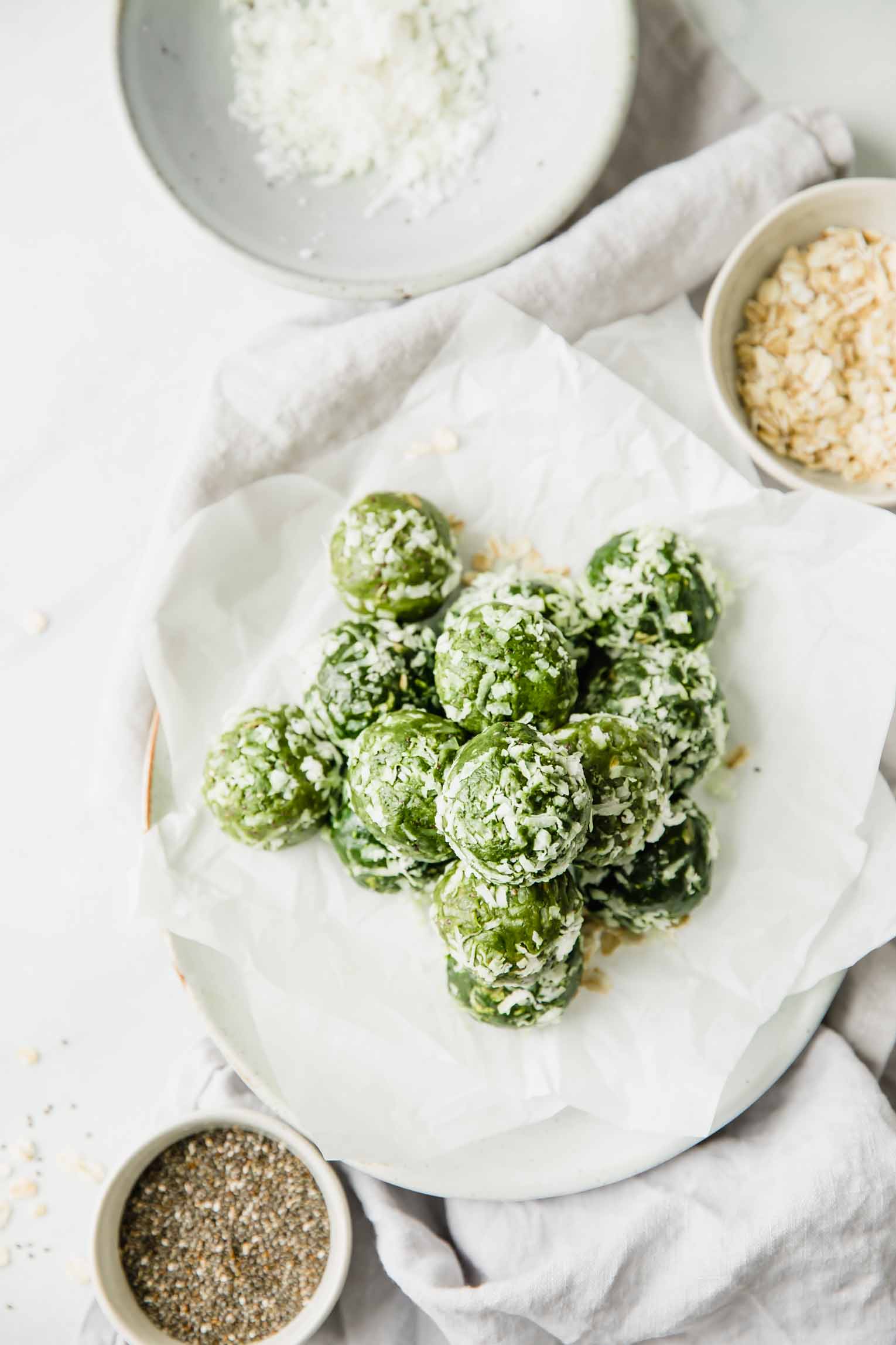 EASY Matcha Chia Seed Energy Bites - Jar Of Lemons