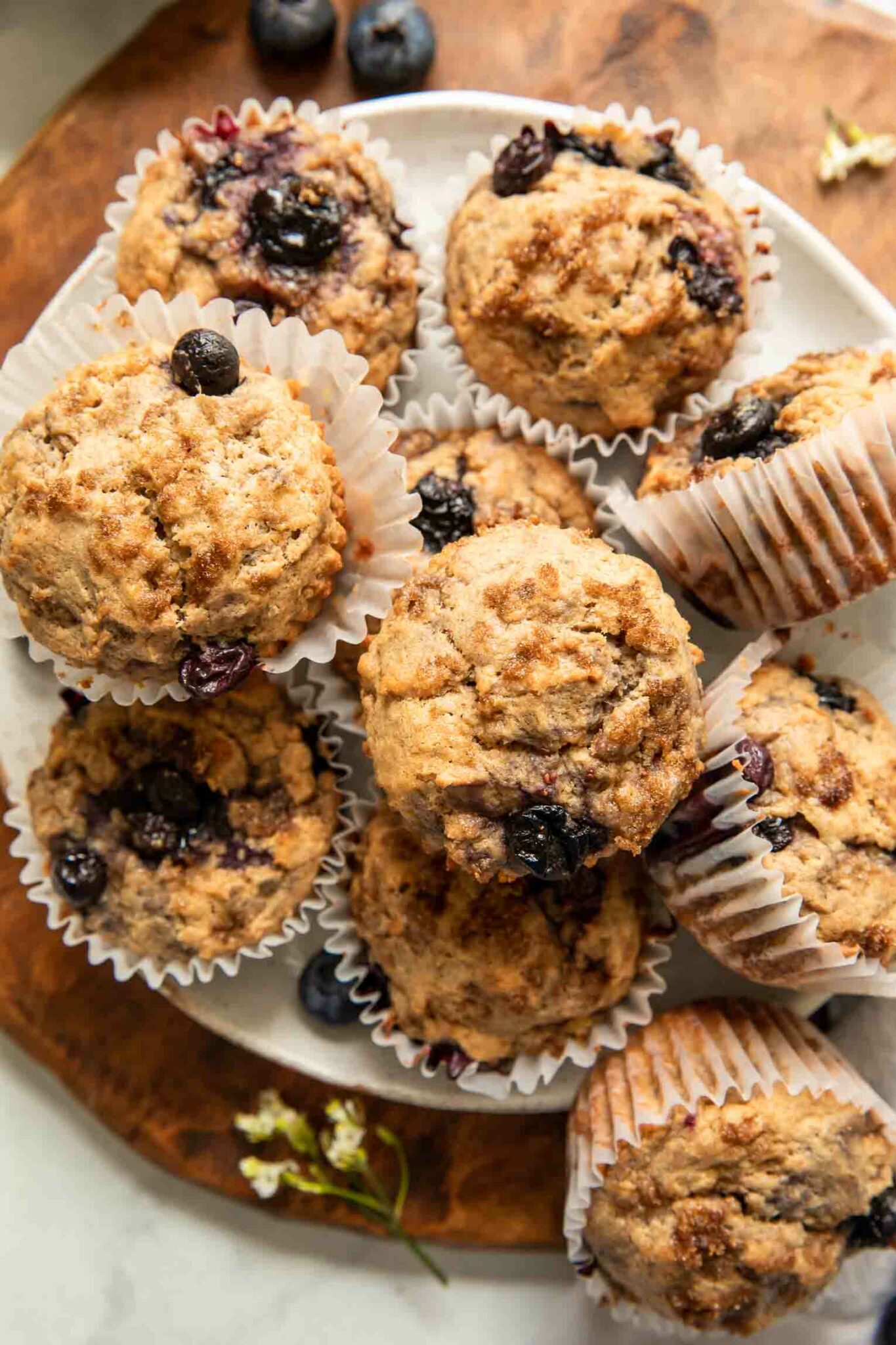 Blueberry Banana Protein Muffins (SUPER Easy) - Jar of Lemons