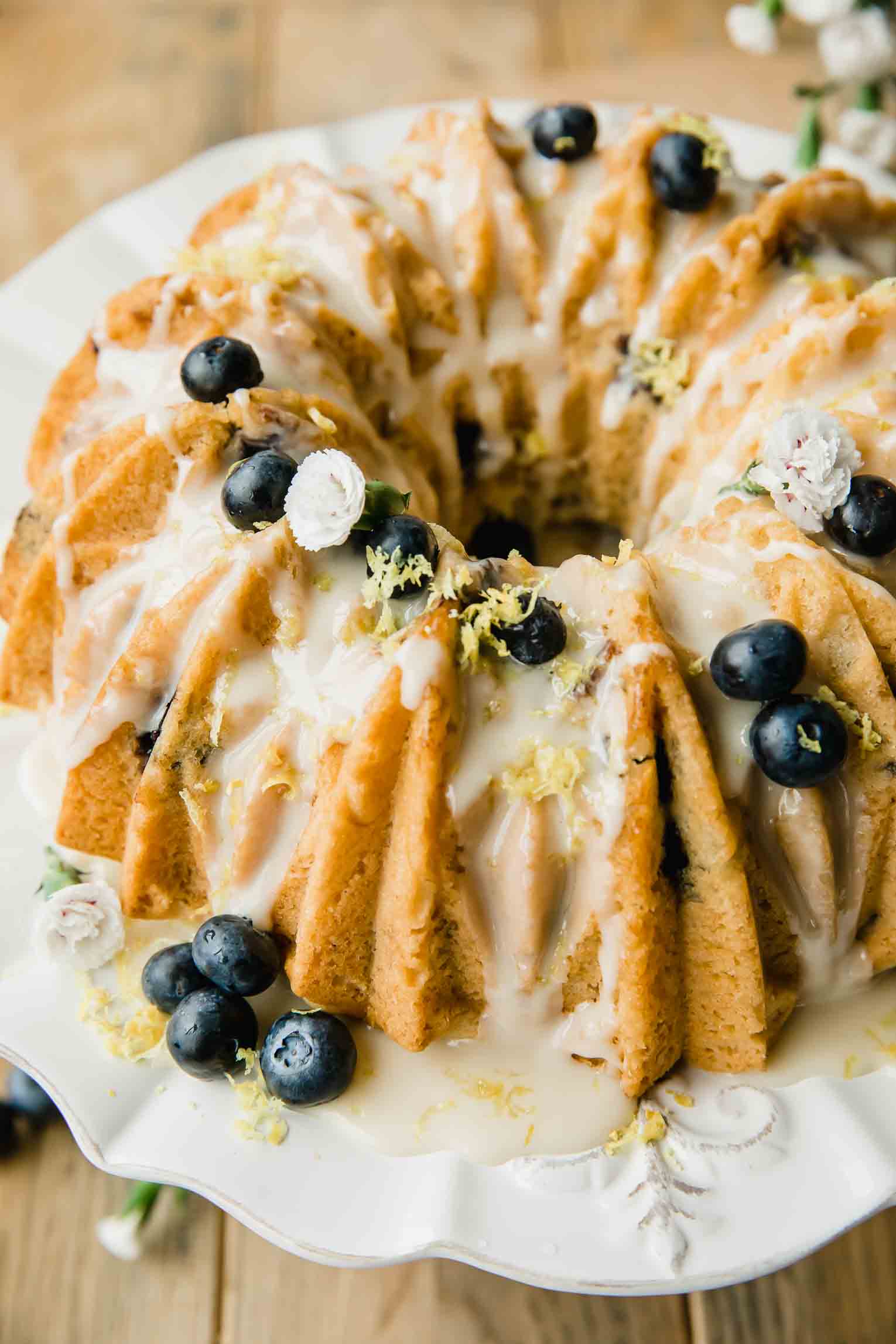 Vegan Lemon Blueberry Cake - Jar Of Lemons