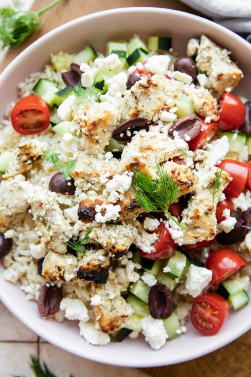 Greek Chicken Bowl Recipe - Jar Of Lemons