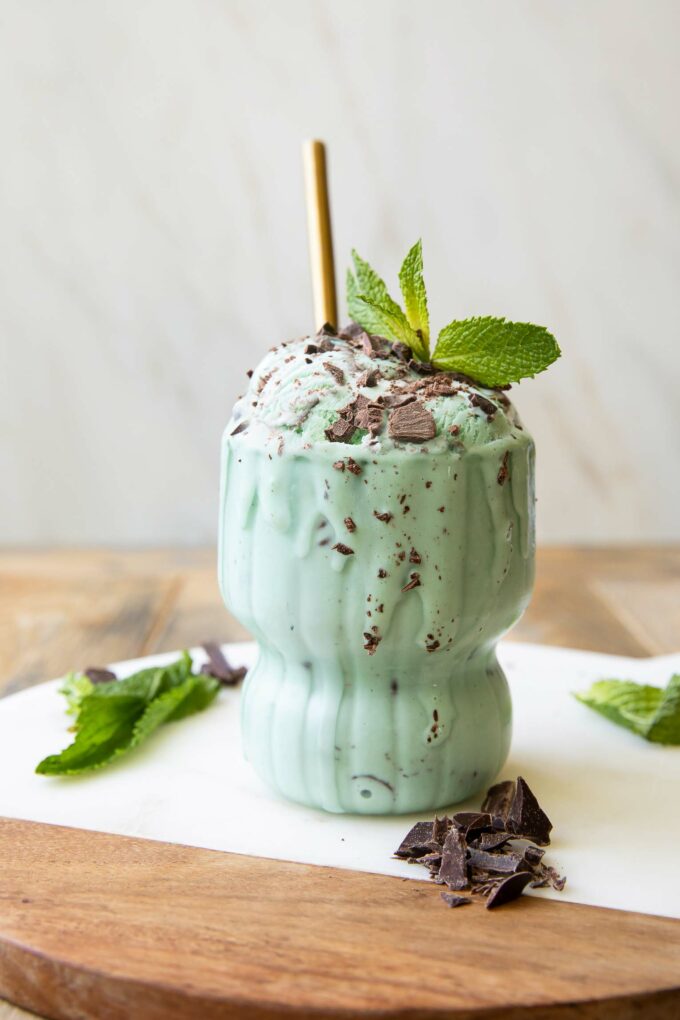 Healthy Mint Chocolate Chip Ice Cream (viral recipe!)