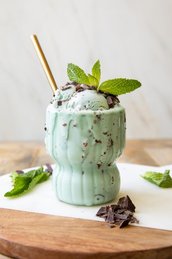 Healthy Mint Chocolate Chip Ice Cream (viral recipe!)