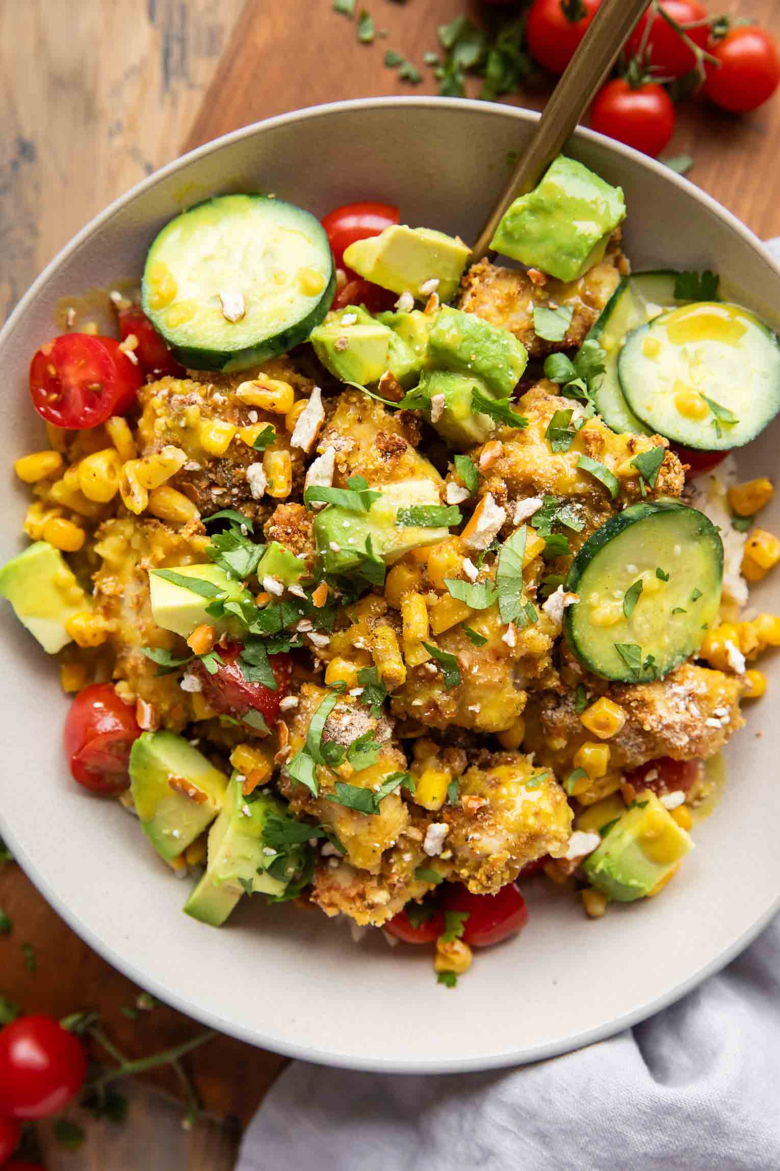 Honey Mustard Pretzel Chicken Bowls - Jar Of Lemons