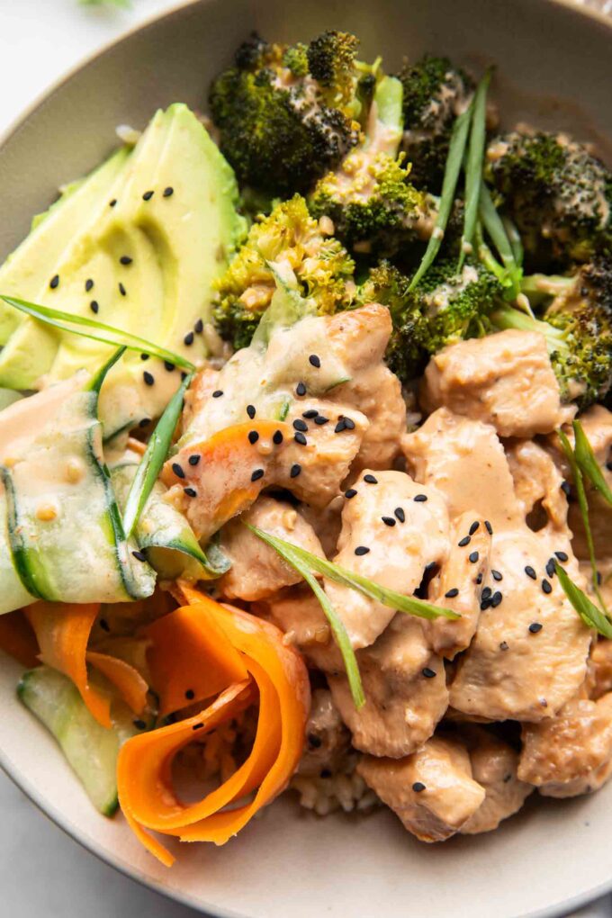 Yum Yum Chicken Bowls with Veggies - Jar Of Lemons