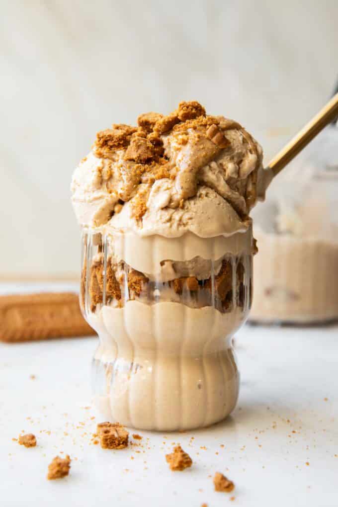 High-Protein Biscoff Ice Cream (Creami & Blender Options!) - Jar Of Lemons